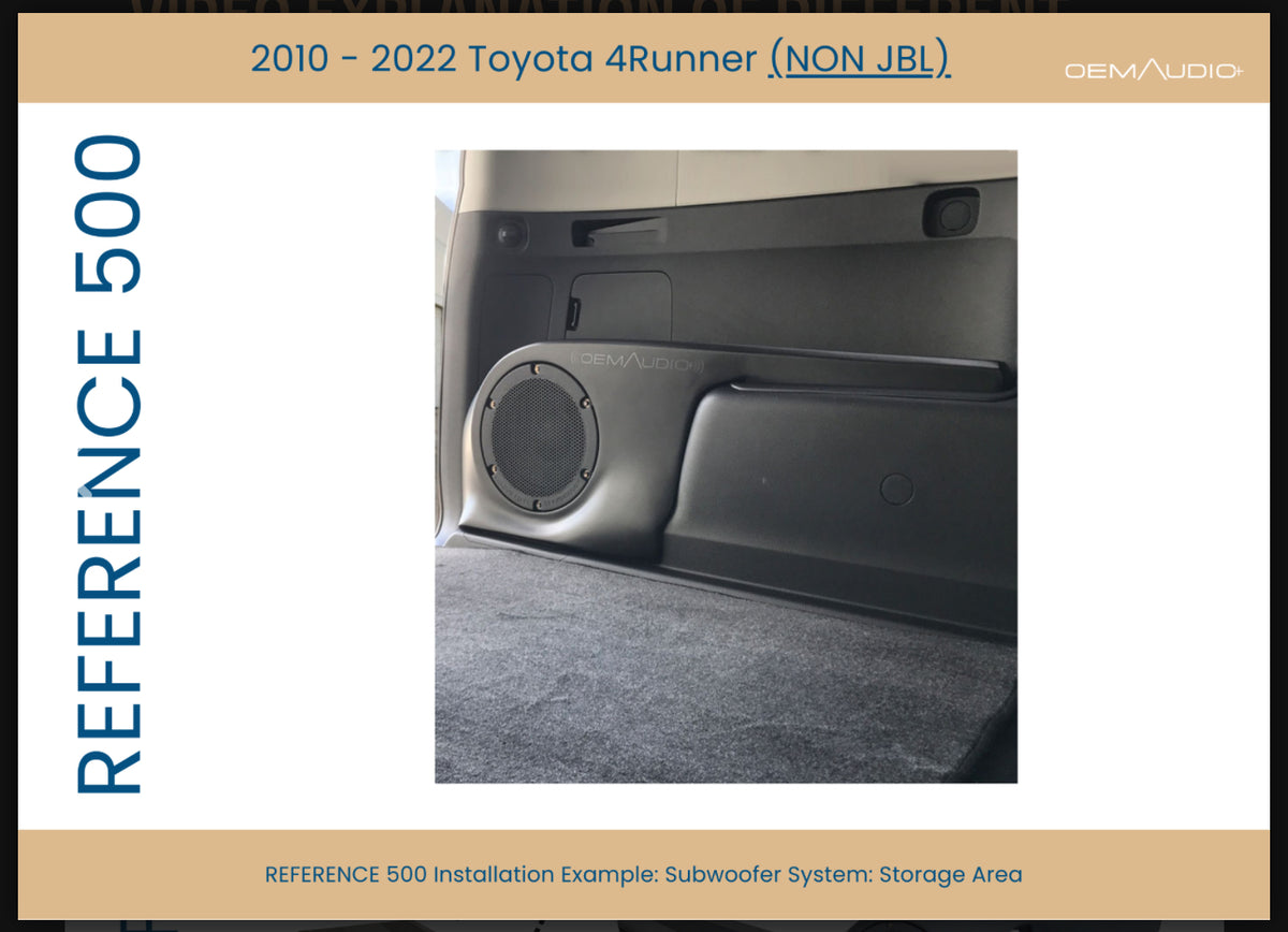 OEM Audio Plus - Toyota 4Runner | Reference 500 Single 8in Subwoofer w ...